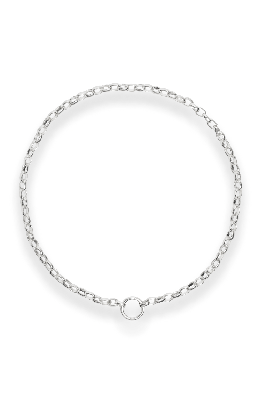 Oval Charm Loop Chain in Silver – Tea & Tequila